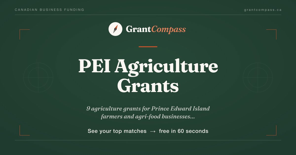 PEI Agriculture Grants 2026 | 9 Programs | GrantCompass