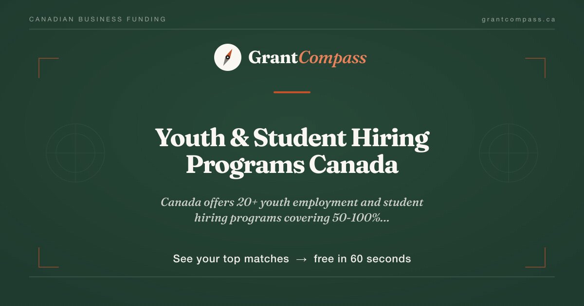 Youth & Student Hiring Programs Canada 2026 | GrantCompass